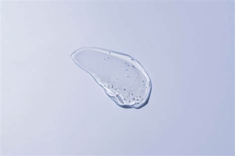 Premium Photo Gel Texture Swoosh Swatch Sample Cosmetics Cosmetic Gel Product With Bubbles