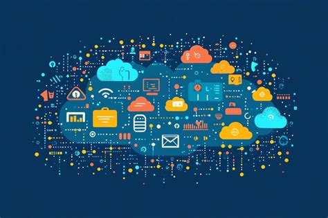 Cloud Computing Network Abstract Concept Premium Ai Generated Image