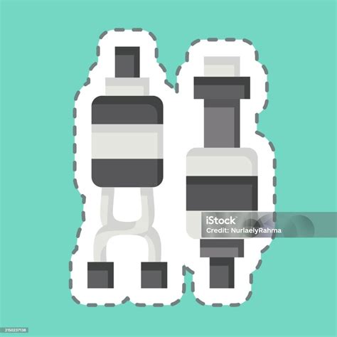 스티커 라인 컷 스페어 모터 드론 기호와 관련이 있습니다 심플한 디자인 일러스트레이션 Brand Name Video Game에