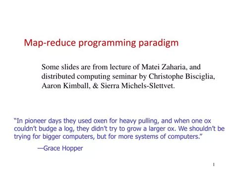 Ppt Map Reduce Programming Paradigm Powerpoint Presentation Free