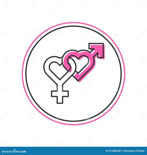 Filled Outline Gender Icon Isolated On White Background Symbols Of Men