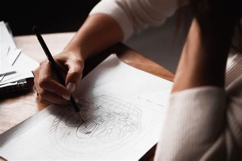 Девушка рисует