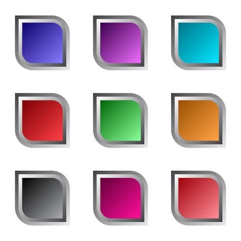 Premium Vector Glossy Web Button Vector Art Illustration Icon