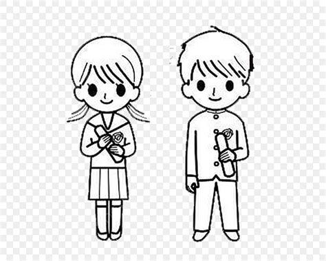 รูปสาว เด็กผู้ชาย เจนปากกา เส้น Png สาว สามารถเติมสีอื่น ๆ เด็กชายทองภาพ Png และ Psd สำหรับ