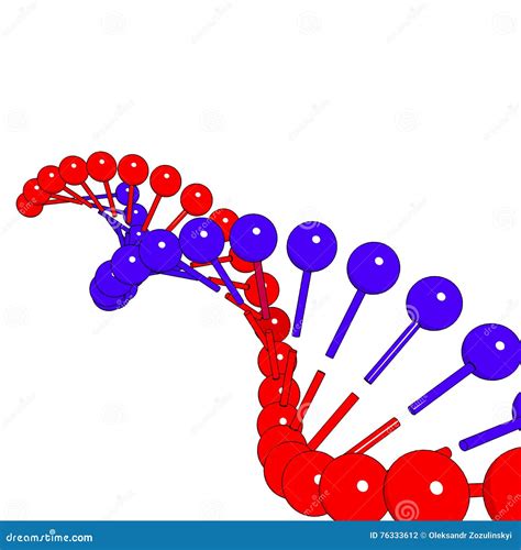 3d Image Of Rna Macromolecule Skeletal Formula Royalty Free Stock