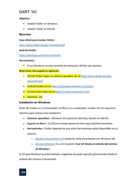 Instalar Flutter Pdf Microsoft Windows Mac Os