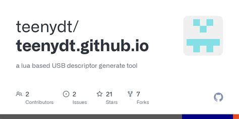 Github Teenydt A Lua Based Usb Descriptor Generate Tool