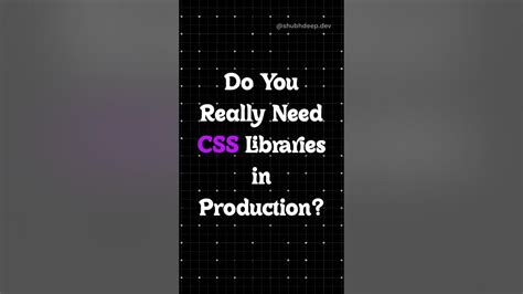 💡 Do You Really Need Css Frameworks In Production Reactfrontend