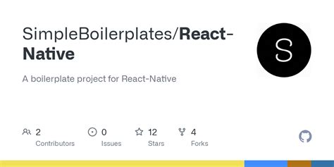 GitHub SimpleBoilerplates React Native A Boilerplate Project For React Native
