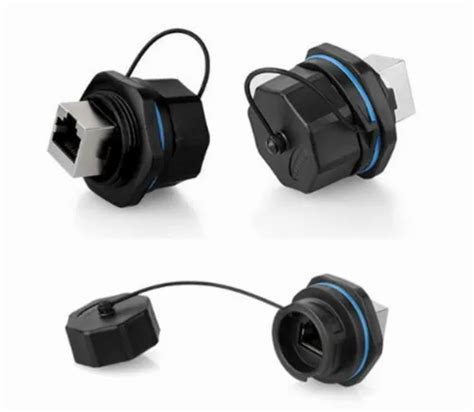 Rj45 Female Socket Straight Dual Port Ip65 Waterproof Ethernet Connector At ₹ 360 Piece Rj45