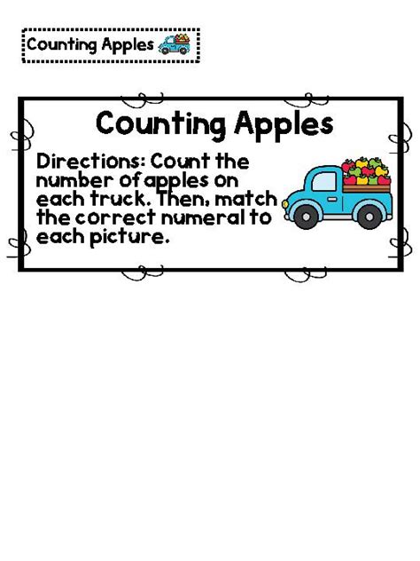 Count And Match To 10 Counting Activities Fall File Folder Activity
