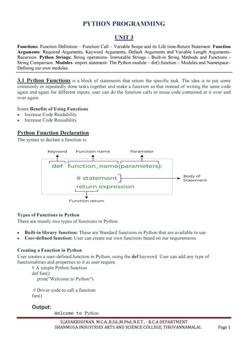 Python Unit3 S Mcbmne Bc Department Python Programming
