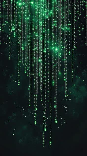 Green Binary Code Background Premium Ai Generated Image