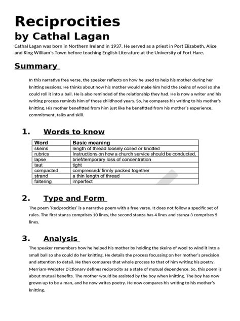 Reciprocities By Cathal Lagan Pdf Poetry