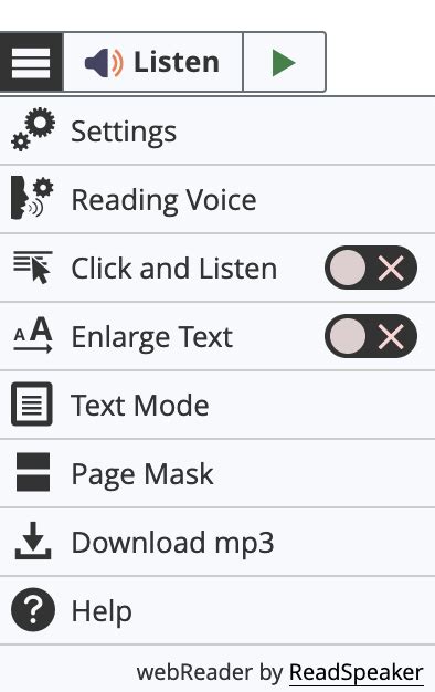 audio options for databases pcc library