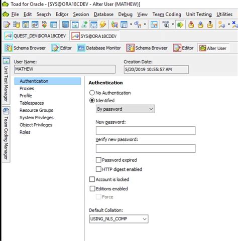 Managing Database User Accounts With Toad® For Oracle How To