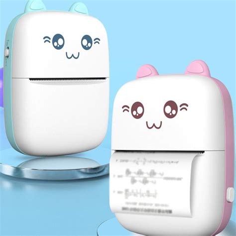 Портативный детский Bluetooth принтер Mini printer беспроводной с ...
