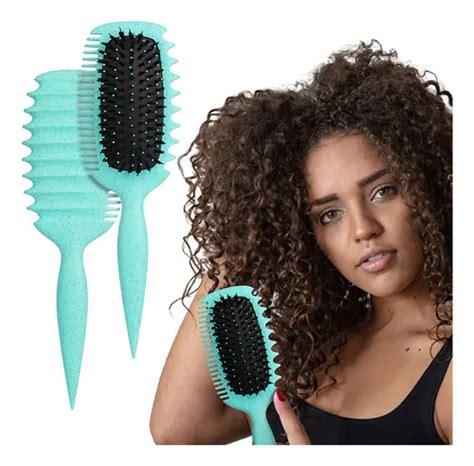 Cepillo Para Cabello Rebote Rizado Peine De Define Styling Color Verde MercadoLibre