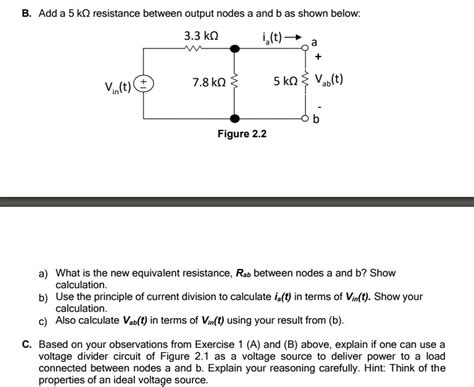 Solved B Add A 5 Kq Resistance Between Output Nodes A And B As Shown