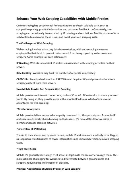 Ppt Enhance Your Web Scraping Capabilities With Mobile Proxies Powerpoint Presentation Id