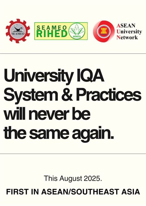 University Iqa System And Practices Will Never Be The Same Again Seameo Rihed