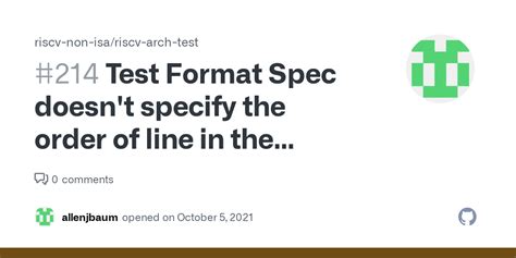 Test Format Spec Doesn T Specify The Order Of Line In The Signature File Issue Riscv
