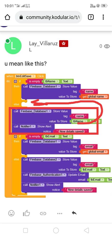 Update Profile In Firebase Realtime Database Discuss Kodular Community