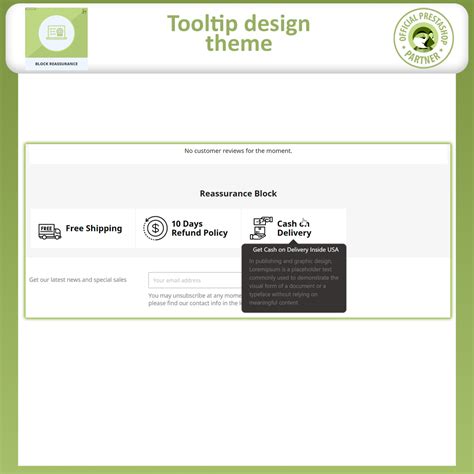 block reassurance with animation prestashop addons