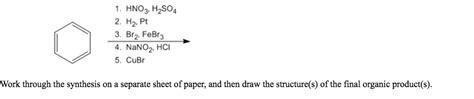 solved work through the synthesis on a separate sheet of