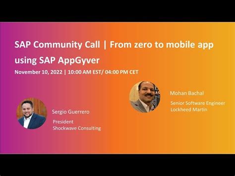 Free Video From Zero To Mobile App Using Sap Appgyver Community Call
