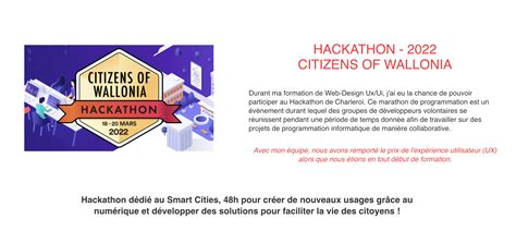 projet hackathon 2022 behance