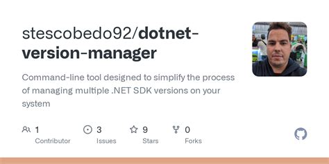 Github Stescobedo92dotnet Version Manager Command Line Tool