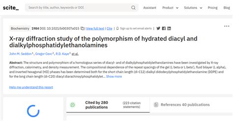 Citation Report X Ray Diffraction Study Of The Polymorphism Of