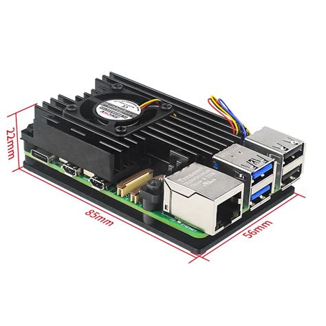 Aluminum Raspberry Pi 5 Case With Cooling Fan MaidaTech
