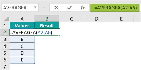 Averagea Excel Function Syntax Examples How To Use