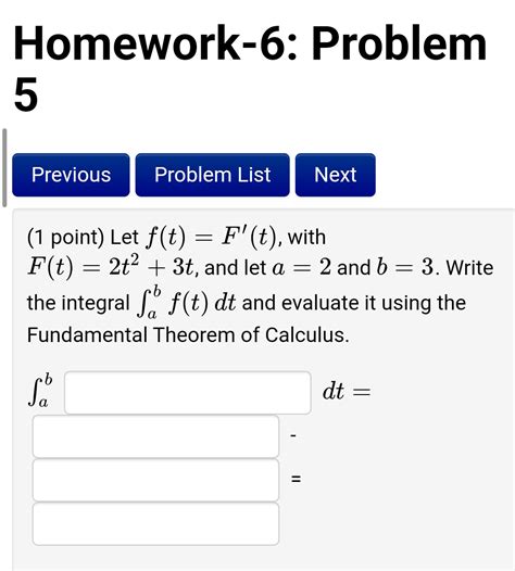 Homework 6 Problem 1 Point Let F T F′ T With