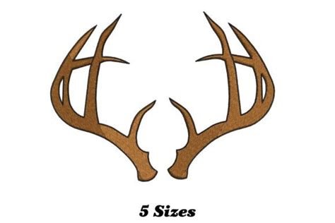 6 Deer Antler Embroidery For Hat Designs And Graphics