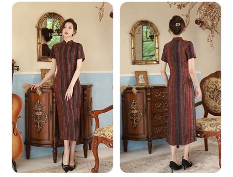 Elegant Vintage Mid Length Cheongsam Qipao Weqipao