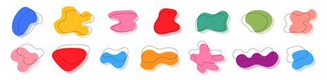 premium vector abstract blotch shape random abstract liquid organic