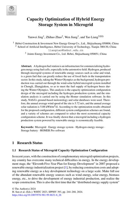 Pdf Capacity Optimization Of Hybrid Energy Storage System In Microgrid