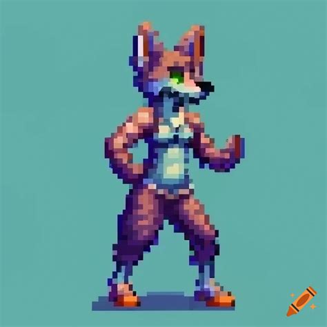 Pixel Art Of A Furry Anthro Character On Craiyon