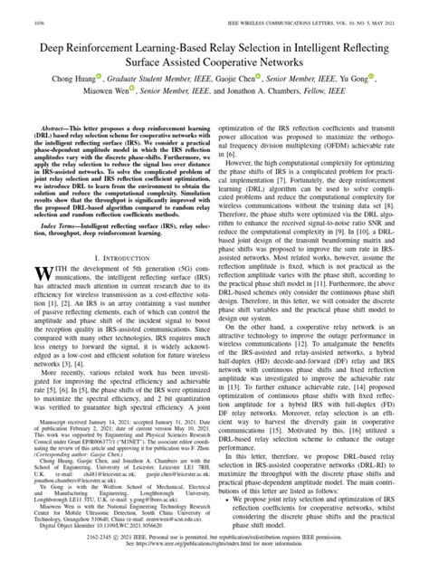 Deep Reinforcement Learning Based Relay Selection In Intelligent Reflecting Surface Assisted