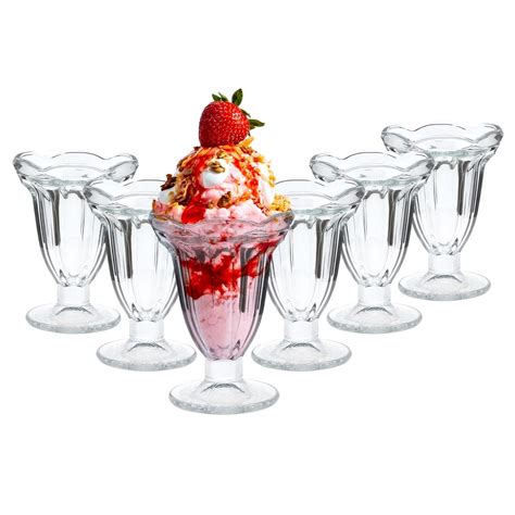 Disposable Sundae Glasses Elegant Ice Cream Sundae Glasses Durable