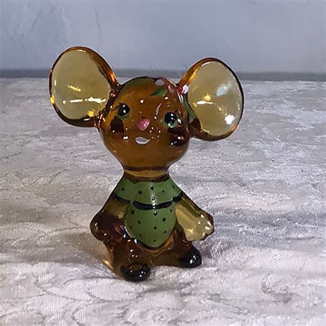 Signed Fenton Mouse Etsy