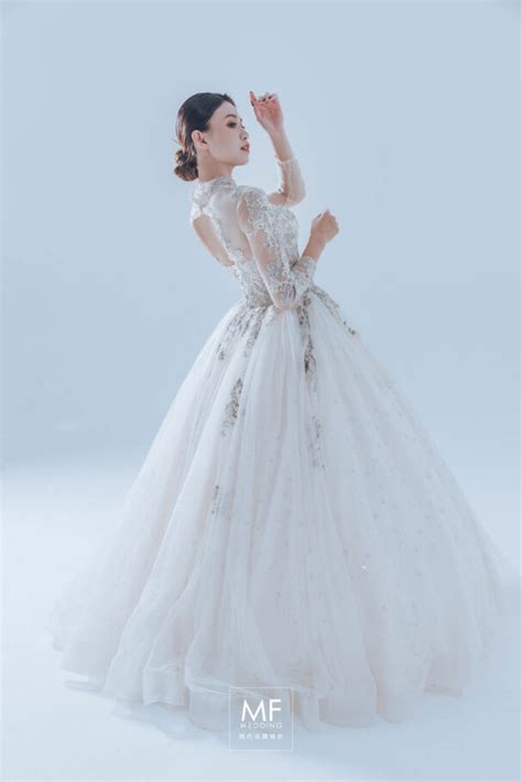 Mf Wedding 精緻白紗系列 輕宮廷風婚紗 現代法國婚紗mf Wedding