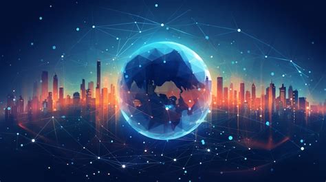 Premium Ai Image Global Network And Data Technology Concept 3 D Rendering