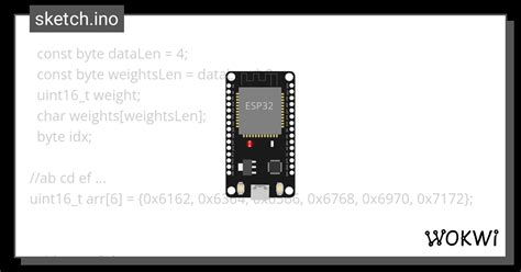 uint16 t to chararr wokwi esp32 stm32 arduino simulator