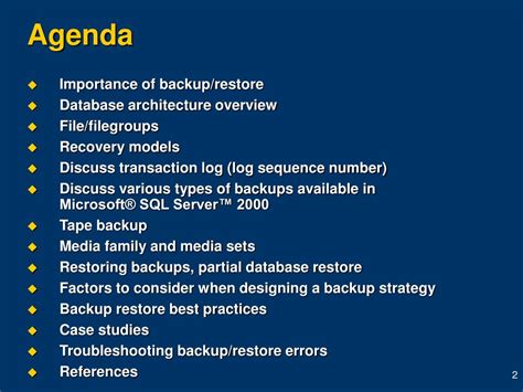 Ppt Understanding Backup Restore In Sql Server 2000 Pankaj Agarwal