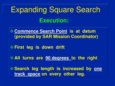 Ppt Expanding Square Search Pattern Powerpoint Presentation Free