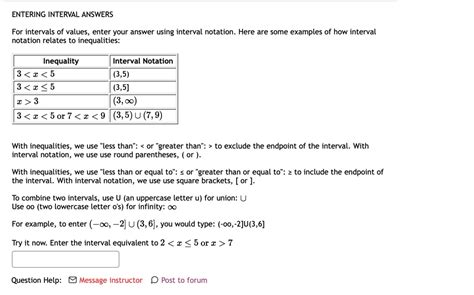 SOLVED ENTERING INTERVAL ANSWERS For Intervals Of Values Enter Your Answer Using Interval